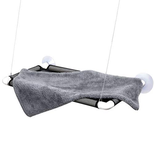Lcybem Cat Window Perch - Cat Hammocks for Window with Plush Pad, Space Saving Cat Bed, Pet Resting Seat Safety Holds Two Large Cats, Providing All Around 360° Sunbathe for Indoor