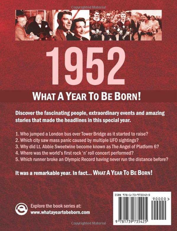 1952: What A Year To Be Born!: The Perfect Present for a 70th Birthday (What A Year To Be Born Series)