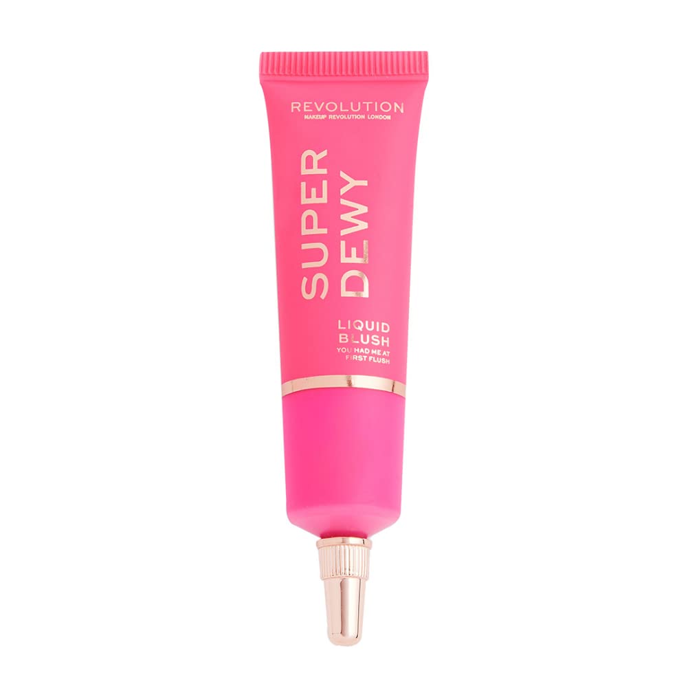 Revolution Beauty, Superdewy Liquid Blush, Richly Pigmented & Buildable, Blendable Formula, You Had Me At First Blush, 0.5 Fl. Oz.