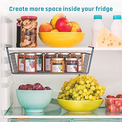 iSPECLE Under Shelf Basket and Stackable Under Shelf Basket, 6 Pack Black Wire Basket Under Shelf for Storage and 4 Pack Black Wire Storage Basket for Storage Pantry, Bundle Sales - Set o