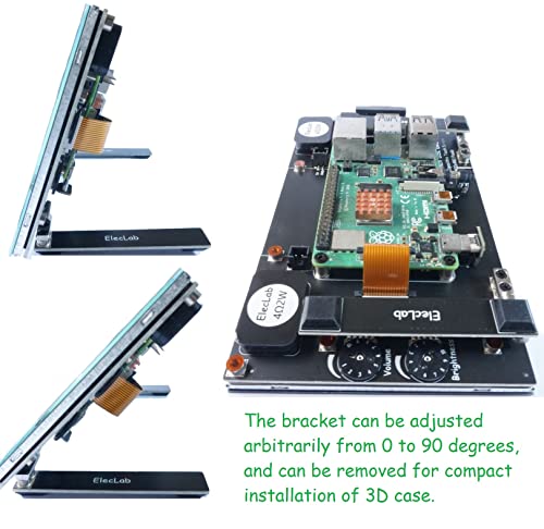 ElecLab 7 Inch 800x480 DSI Touchscreen Monitor Capacitive LCD Display RS232/RS485 Speaker Bracket for RPI 4B 3B+ 3B 3A+ 2B B+