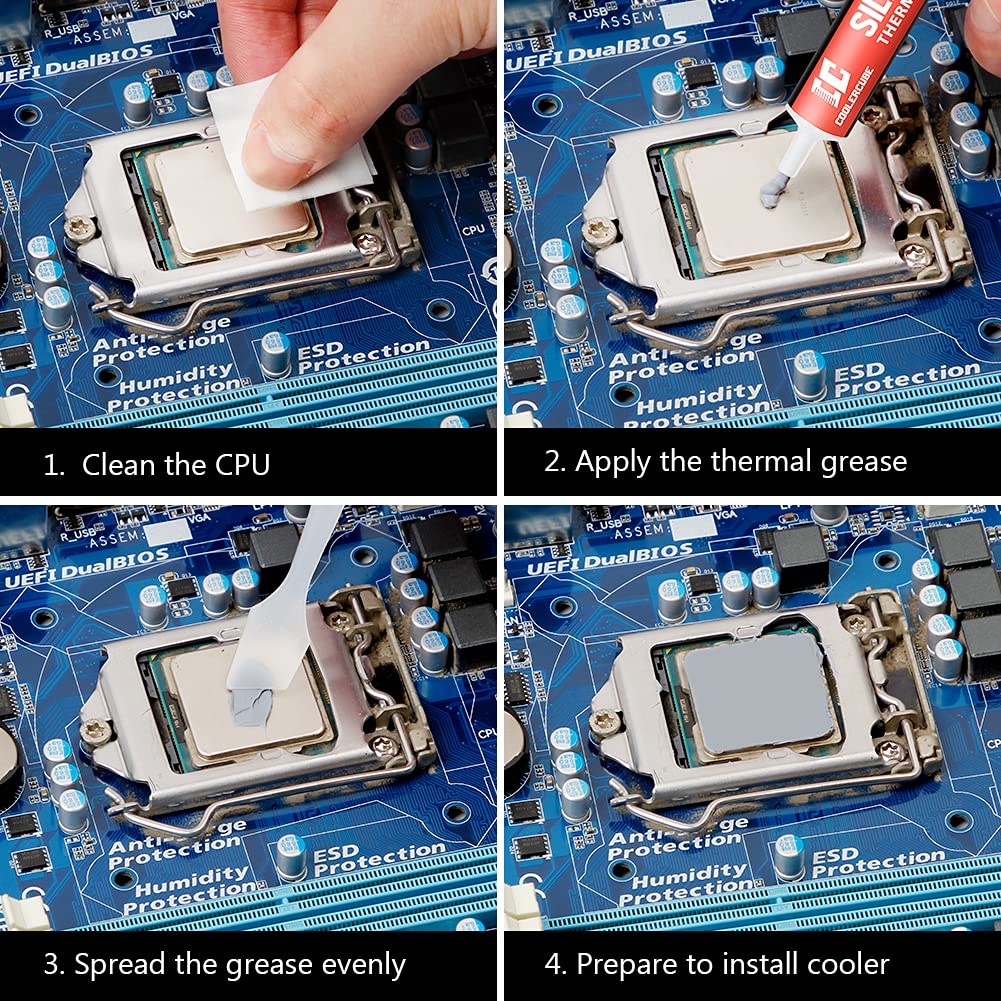 CoolerCube Thermal Paste, 3g CPU Thermal Compound Paste, Heatsink Paste for All Coolers, CPU, GPU, IC Processor, Carbon Based High Performance, Thermal Interface Material