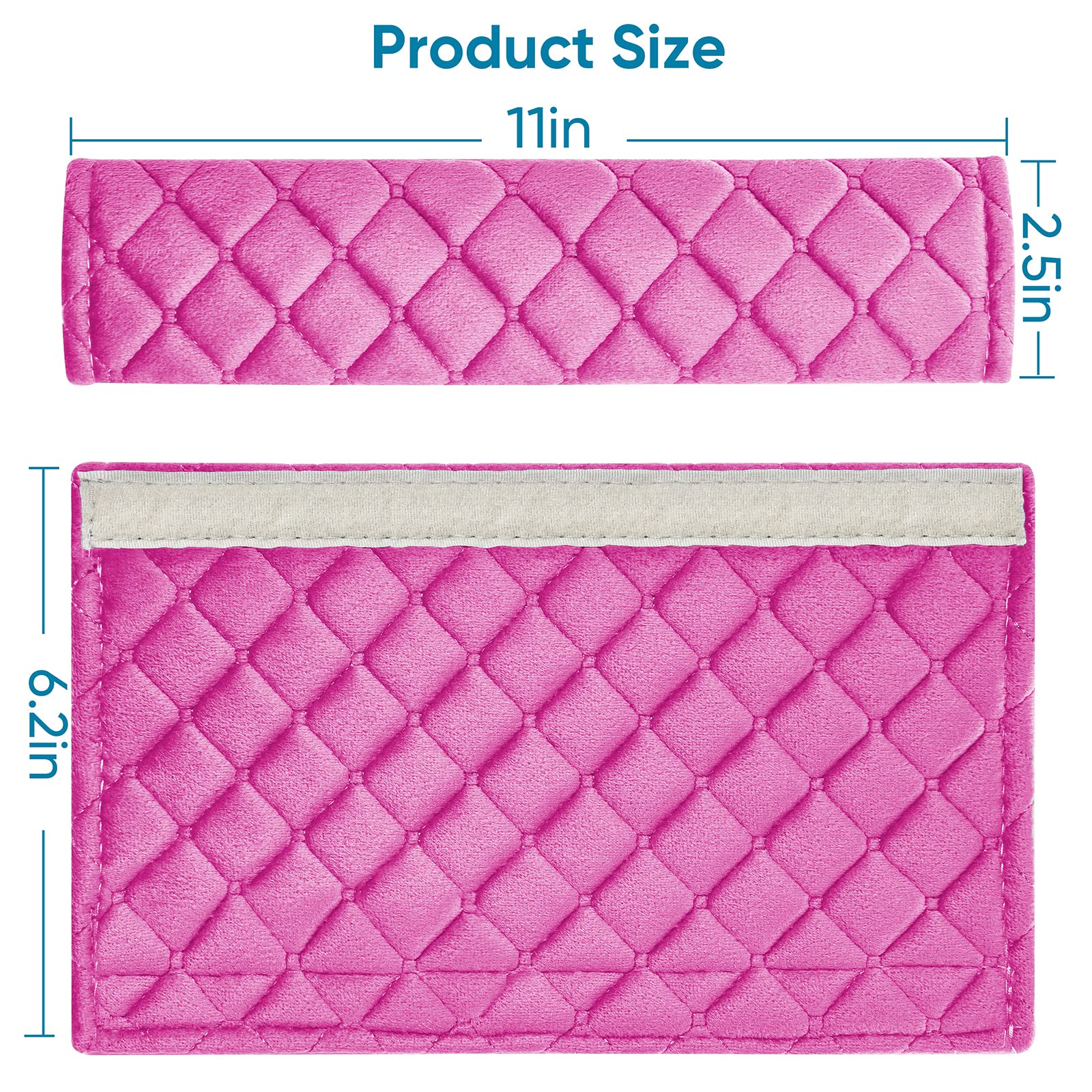 2Pcs Car Seat Belt Cover Pads, Shoulder Seatbelt Pads Cover, Safety Belt Strap Shoulder Pad for Adults and Children (Pink)