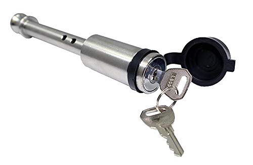 2 Pack - Bulletproof Stainless Steel Trailer Hitch Locking Pin with Weather Resistant Rubber Cap / 5/8" Diameter / Universal Fit