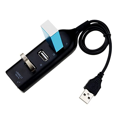 GPPZM Hi-Speed Hub Adapter USB Hub Mini USB 2.0 4-Port Splitter for PC Laptop Notebook Receiver Computer Peripherals Accessories (Color : White)