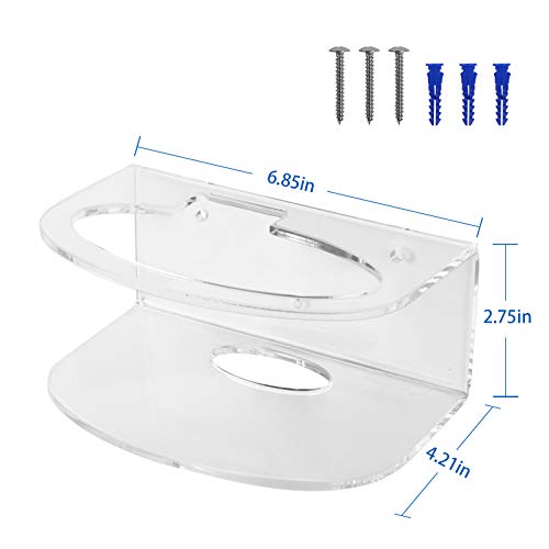 Acrylic Wall Mount Holder for NETGEAR Orbi Larger Whole Home Dual Band Mesh WiFi 6 System (RBK351)(RBK352)(RBK353)(AX1800) - Bracket Hanger Stand Holder for Orbi Larger WiFi 6 by TIUIHU (2-Pack)