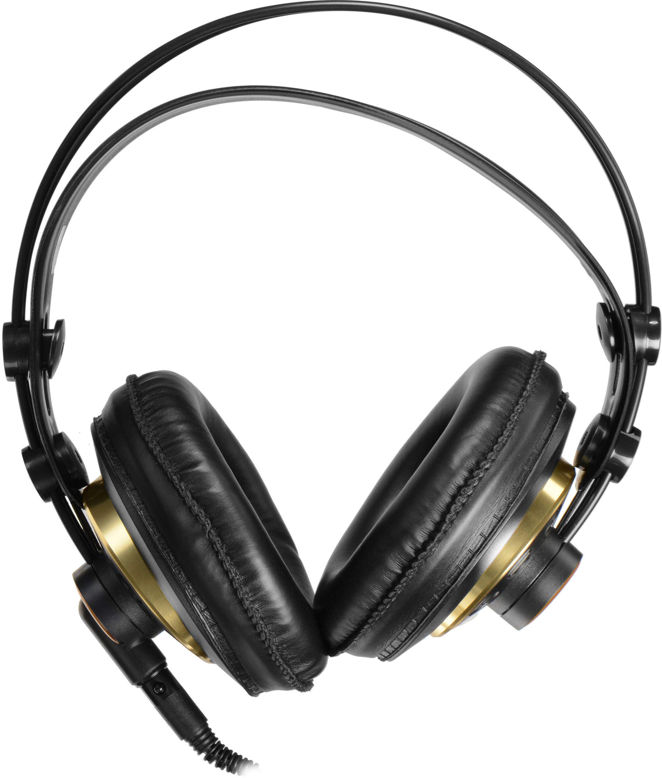AKG K240 Studio Professional Semi-Open Over-Ear Stereo Headphones Bundle with Hard Shell Headphone Case (2 Items)