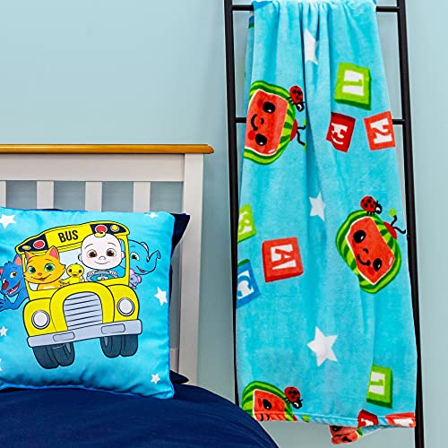 Cocomelon Blanket - Measures 40 x 60 inches, Baby Blanket for Kids Bedding Super Soft Fleece (Official Cocomelon Product)