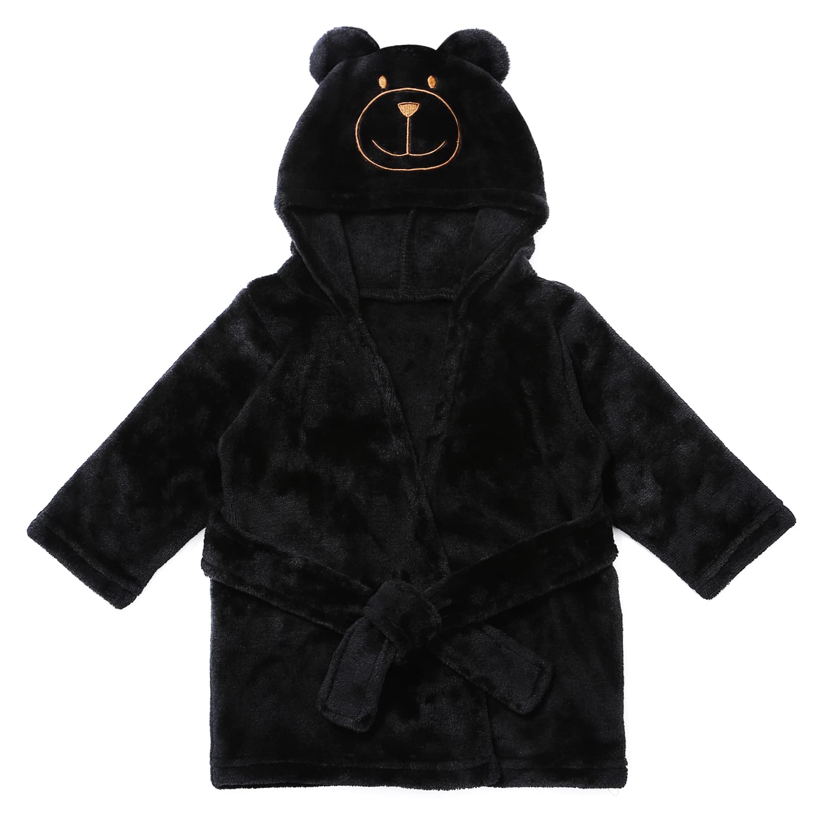 Pro Goleem Baby Robe Unisex Soft Plush Hooded Bathrobe for Newborn Boys Girls Gifts, One Size, 0-9 Months
