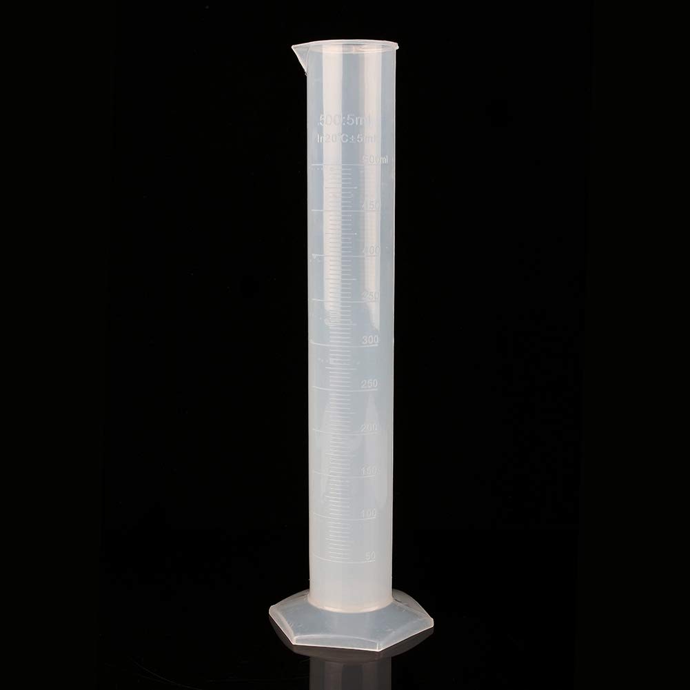 Plastic Graduated Cylinders, 500ml Measuring Cylinder, Ideal for Home and School Science Lab for Home and School Science Laboratory Supplies