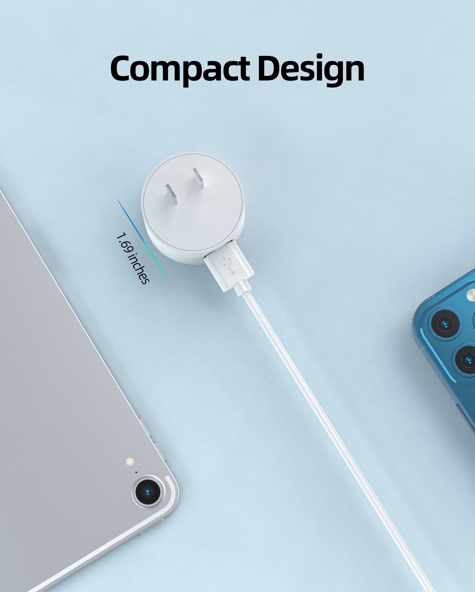 10W Micro USB Power Cord Fit for Google Nest Cam Indoor Power Cord Charger Adapter Supply (Not Fit for USB C)