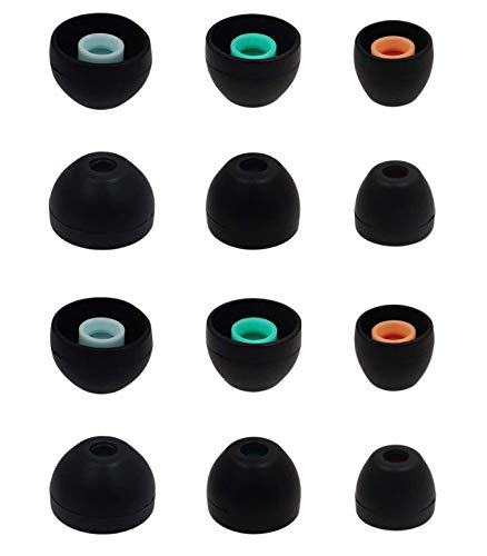 ALXCD Eartips Compatible with Sony in-Ear Headset, S/M/L 6 Pairs Soft Silicone Ear Tips, Compatible with Sony in-Ear Headphones MDR-XB50AP WF-1000XM3 XBA-H1 WF-XB700 WF-SP800N, etc. SML 6 Pairs Black