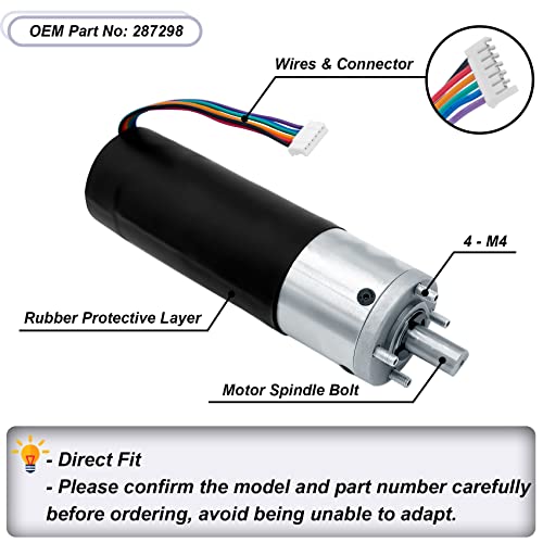287298, RV in-Wall Slide-Out Motor Compatible with Lippert LCI Schwintek in-Wall Slide System, Motorhome Slide Motor Assembly for Travel Trailer and Camper | 500:1 High Torque Gear Ratio, 12V DC