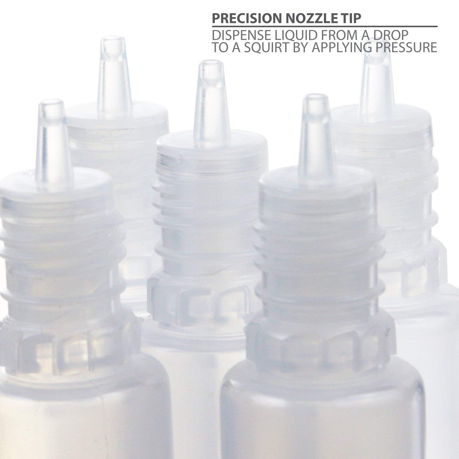 20 Pack 30mL LDPE Plastic Unicorn Dropper Bottle 1 oz E-liquid Ink Liquid Applicator Squeezable Bottles with Childproof Cap and Thin Tip (Black)