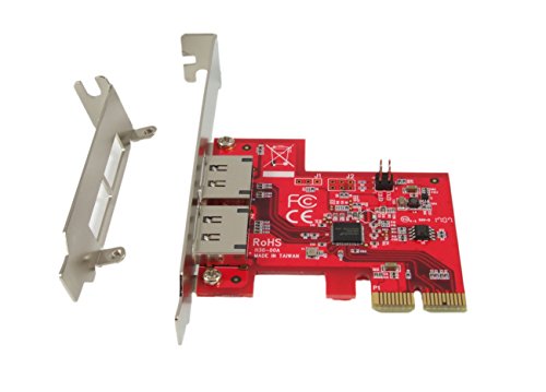 Ableconn PEX-SA130 2-Port eSATA III 6Gbps PCI Express x2 (Two Lanes) Host Adapter Card (ASMedia ASM1062 Controller)