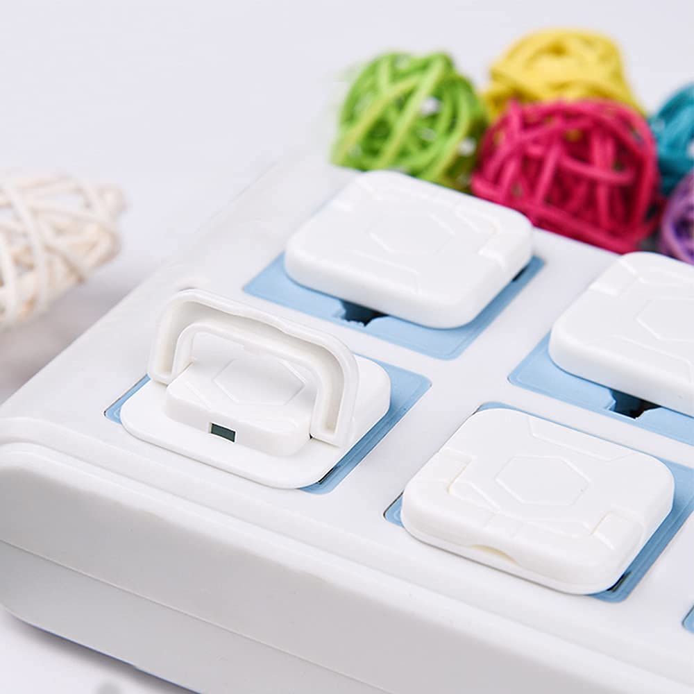 20PackWhite Outlet Covers with Hidden Pull Handle Baby Proofing Plug Covers 2-Prong and 3-Prong Electrical Outlet Cap, Safety Power Outlet Plug Covers,Protectors Kid Proof Outlet Cap