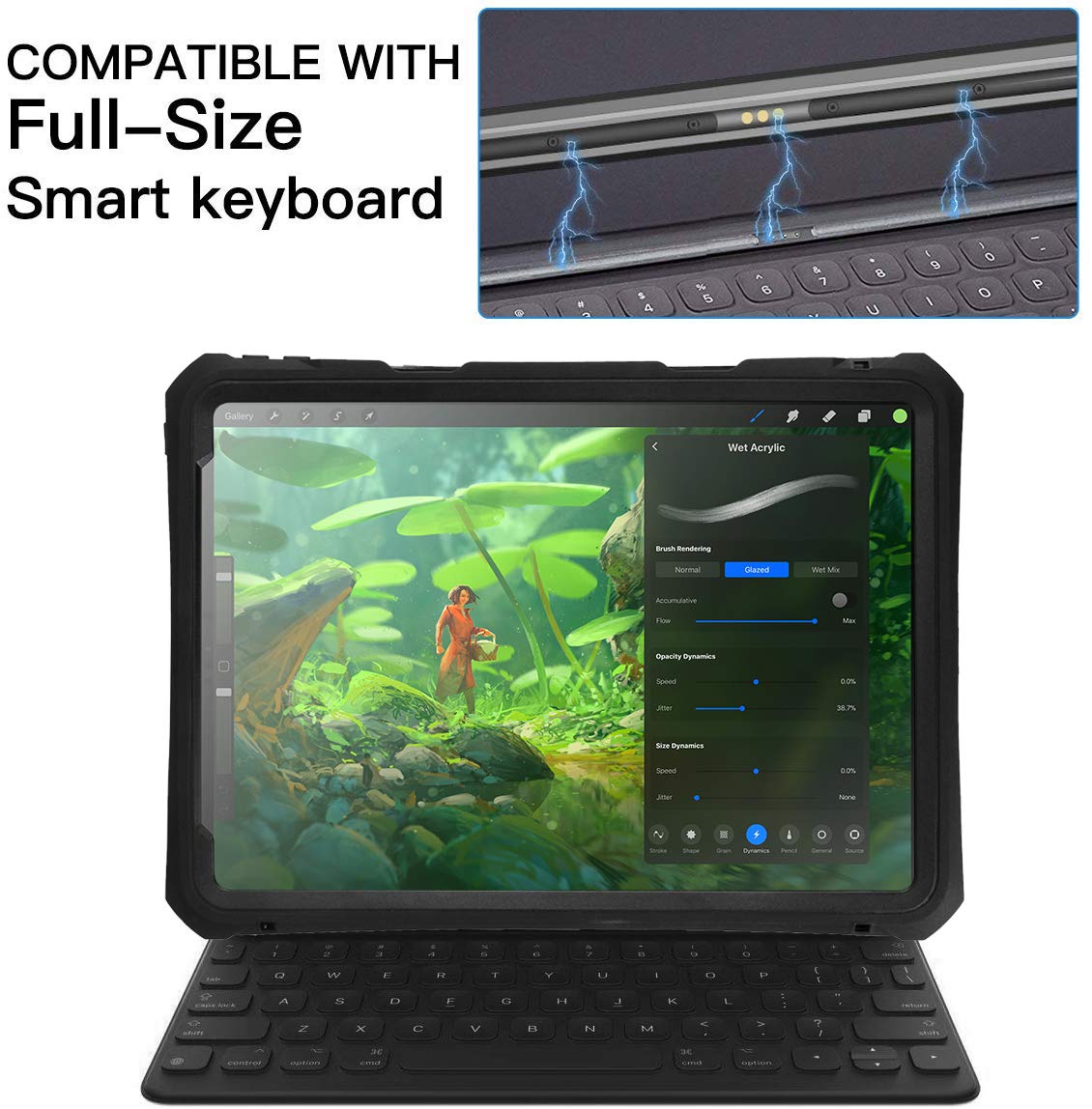 ipad 10.2 Waterproof Case 2021/2020/2019,ACase iPad 7th/iPad 8th/iPad 9th Generation IP68 Waterproof ipad 10.2 Cover with Strap Stand Pencil Holde Built-in Screen Protector Rugged Shockproof Case