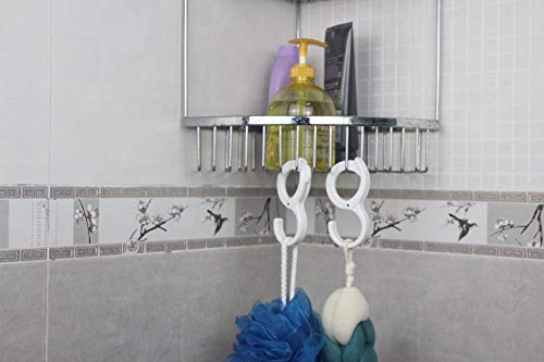 6 Pcs Multi-Function Clip Hanging Hooks, White