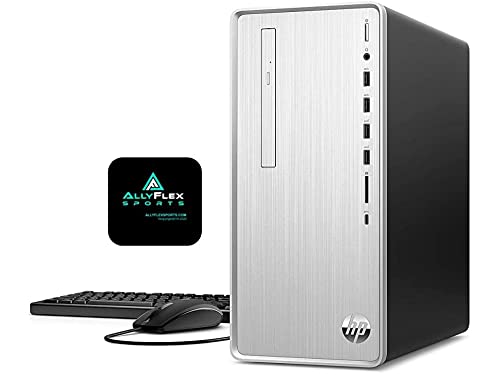 HP 2021 Newest Premium Business Desktop Computer, AMD 6-Core Ryzen 5 4600G(up to 4.2Ghz, Beat i7-9700K), 12GB DDR4 RAM, 256GB SSD+1TB HDD, DVD-RW, WiFi, Bluetooth, HDMI, VGA, Windows 10+AllyFlex MP