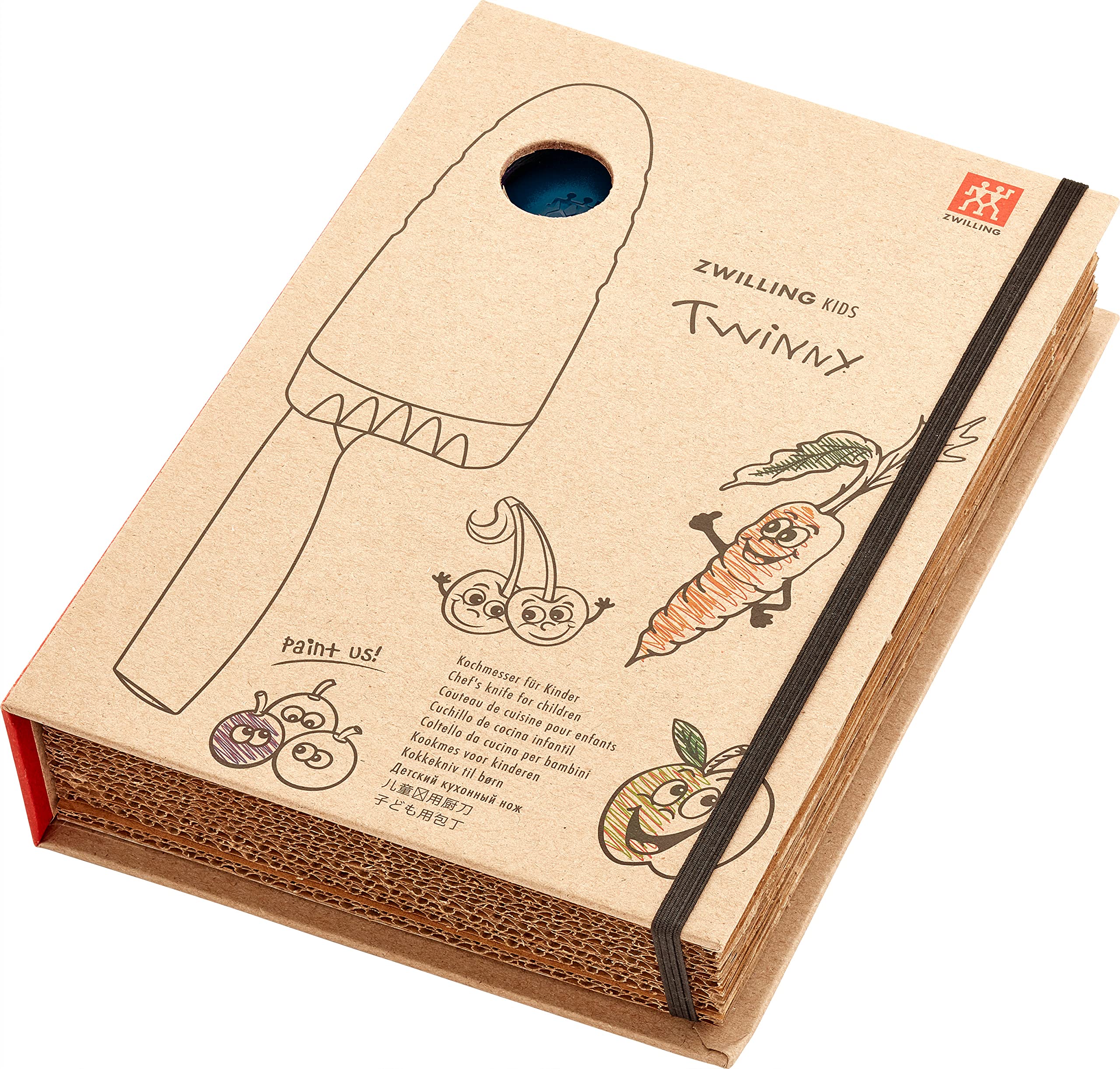 ZWILLING Twinny Stainless Steel Children's Chef's Knife, 10cm, Rounded Blade, Child-Friendly Design, Plastic Handle, Blue