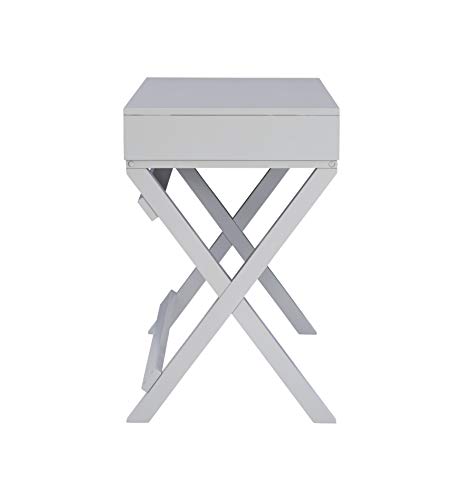 Linon Grey 2-Drawer Writing Jaycee Desk