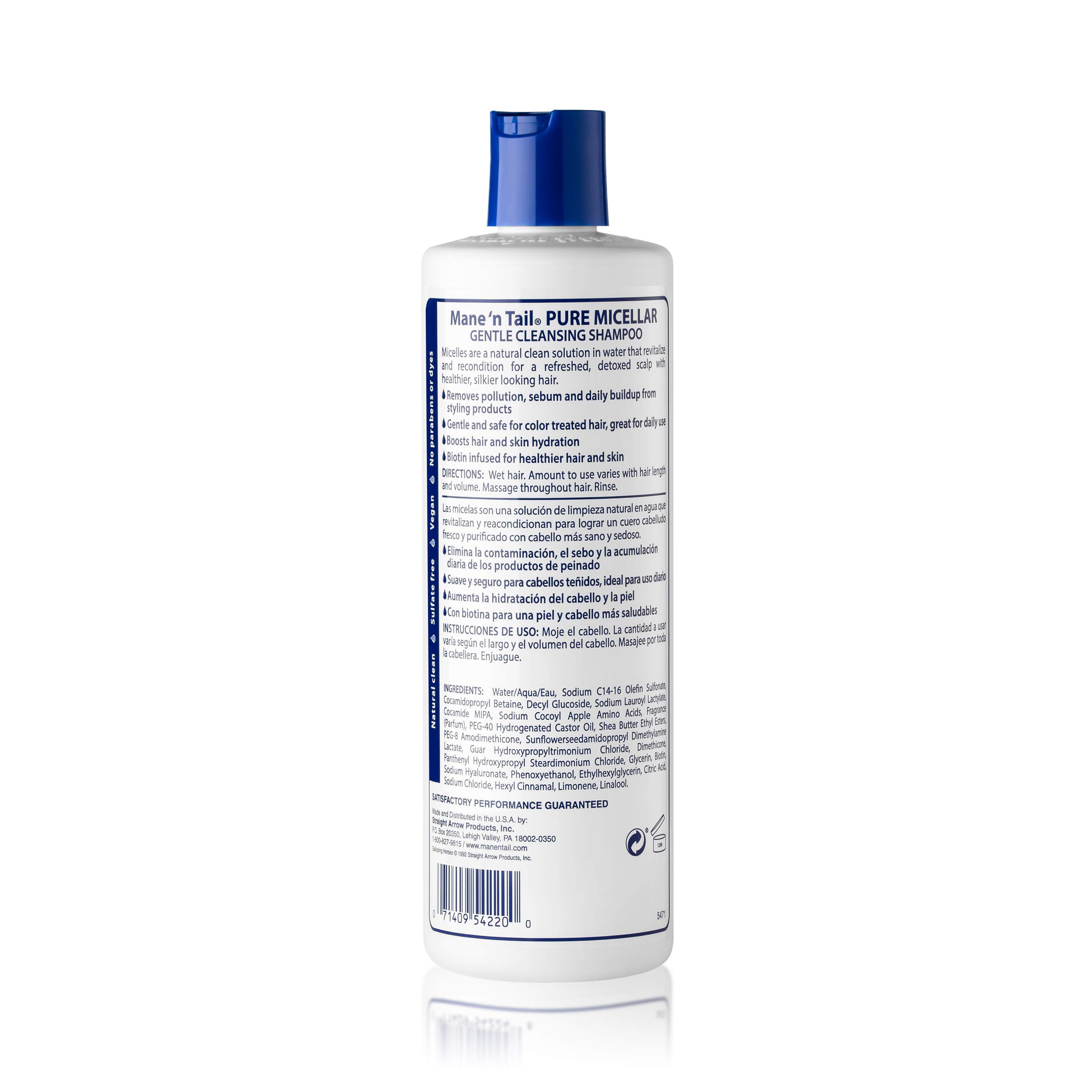 Mane 'n Tail Micellar Sulfate Free Shampoo, Clear, 11.2 Ounce