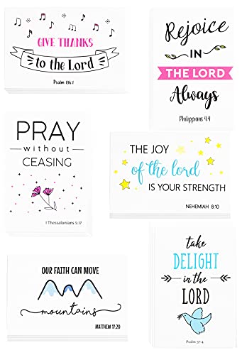 60 Christian Greeting Cards - Inspirational Bible Verse Greeting Cards -Motivational Religious Greeting Cards- 60 Scripture Greeting Cards with 60 Envelopes- 4 x 6 Inch