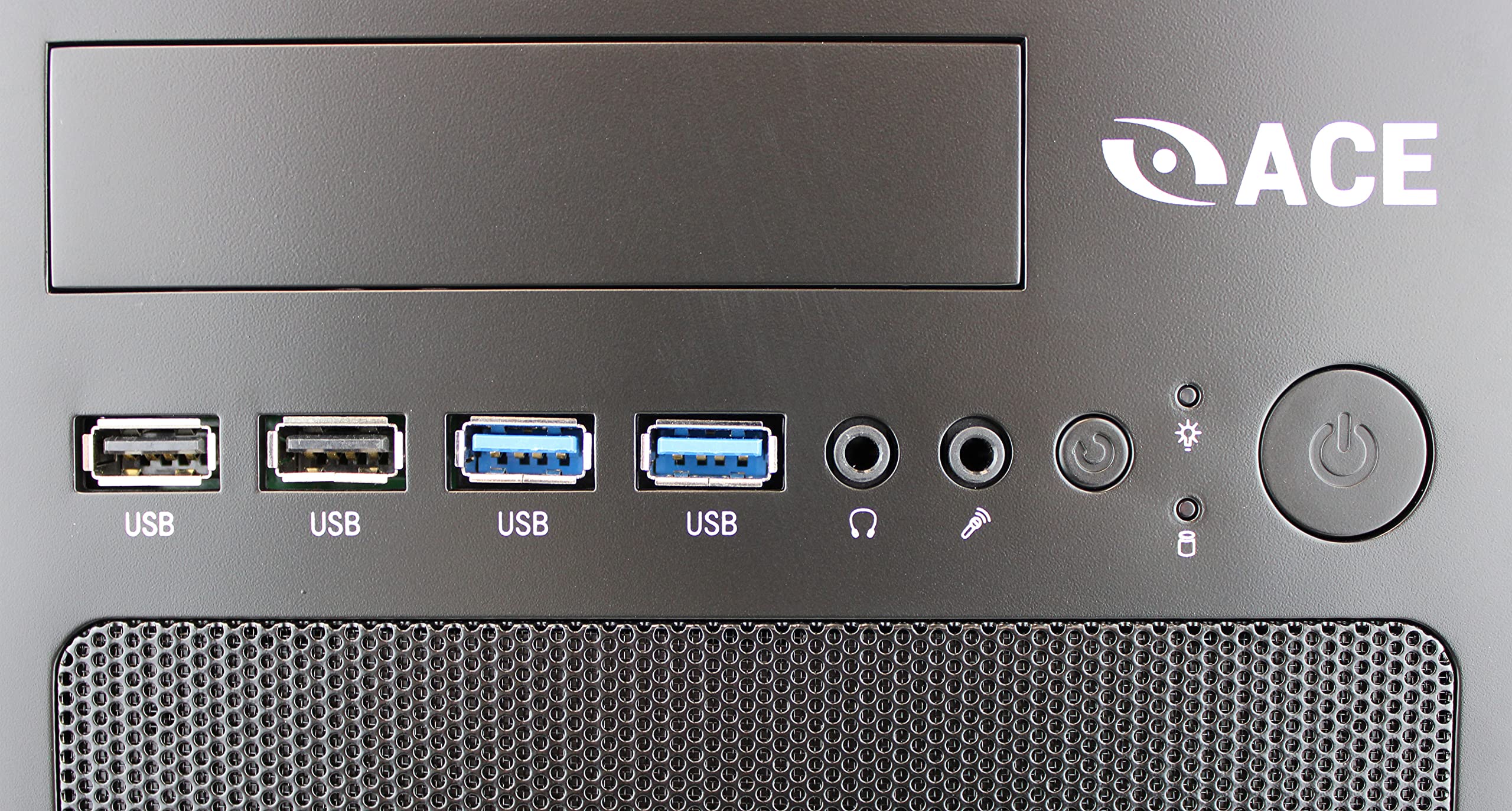 Ace Computers Business Desktop Computer (AMD Ryzen 5 2600 3.4GHz, RX 560 4GB, 16GB DDR4 2933MHz RAM, B450 Chipset, 500GB NVMe M.2, Blu-ray Drive, 500W PSU, Windows 10 Professional) Office PC Tower