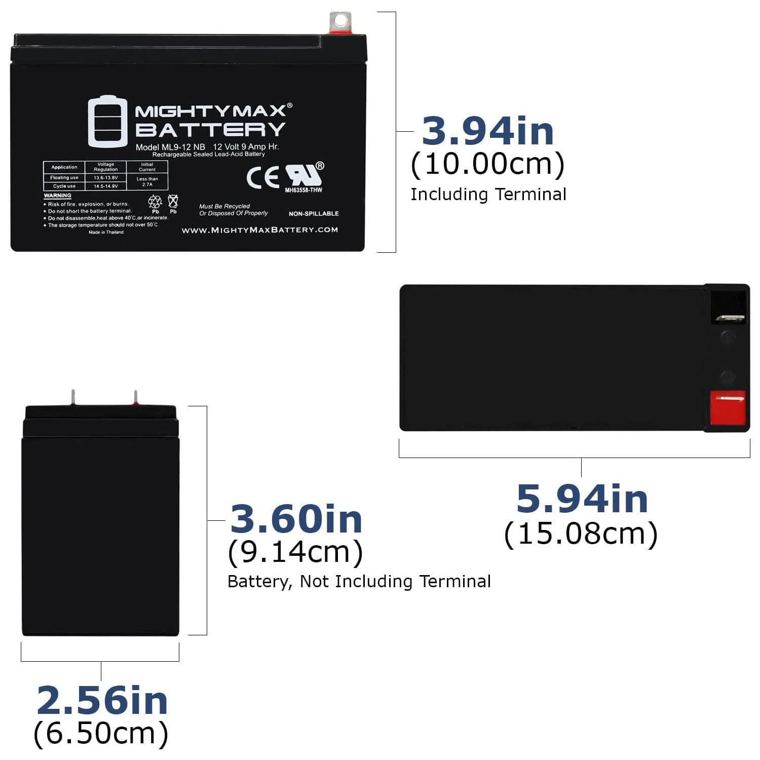 Mighty Max Battery 12V 9AH SLA Battery Replacement for Generac XG7000E