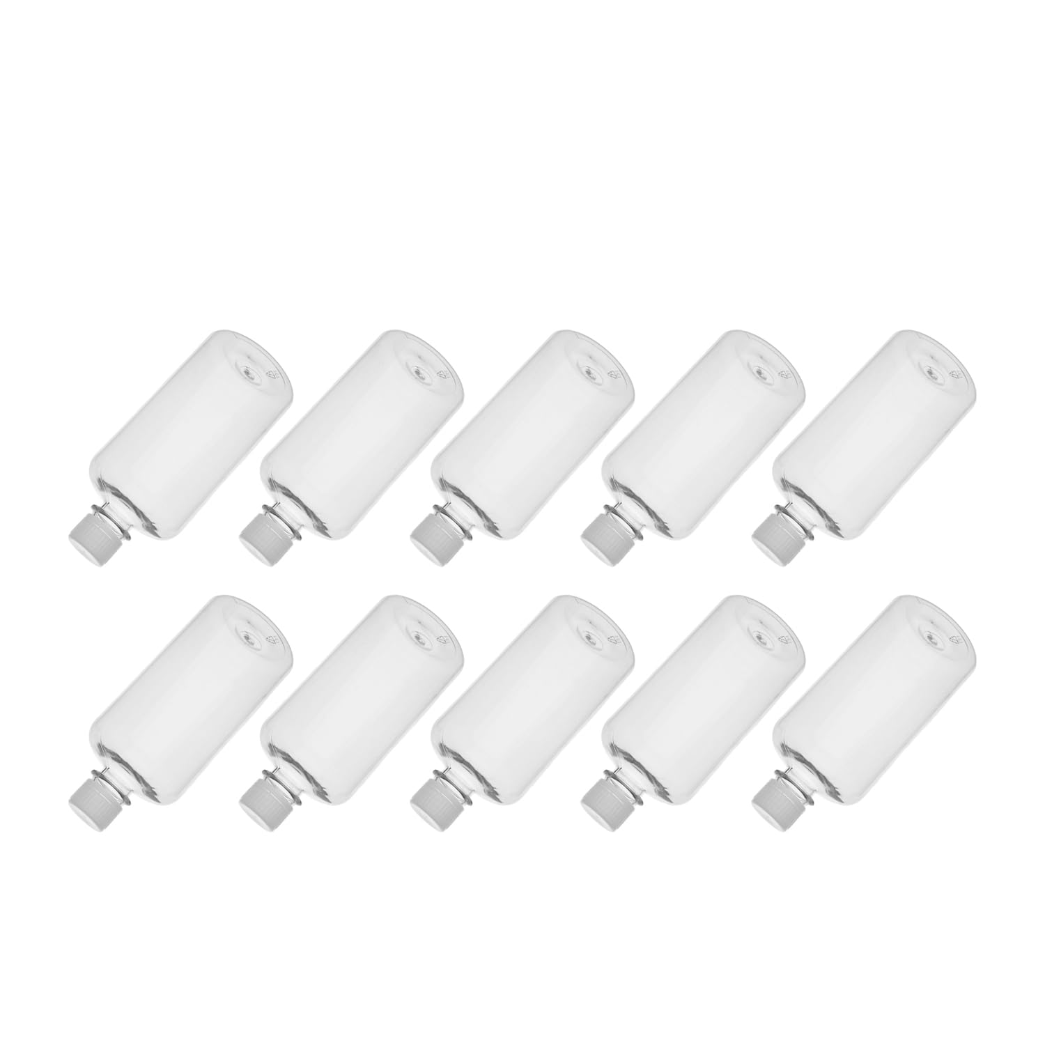 Aicosineg 10Pcs 500ml Plastic Container Lab Chemical Reagent Bottles 16.91oz Small Mouth Storage Bottles Plastic Sample Liquid Storage Containers Sealing Bottles with White Cap for Food Stores Clear