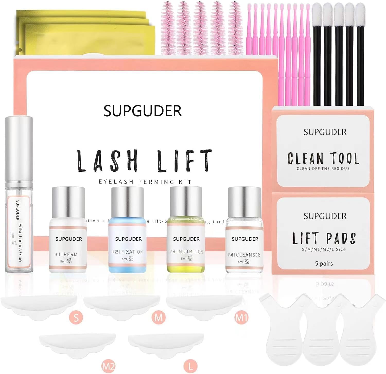 2025 Upgraded Lash Lift Kit for Perming,Curling and Lifting Eyelashes | Semi-Permanent Salon Grade Supplies for Beauty Treatments | Includes Eye Shields,Pads and Accessories