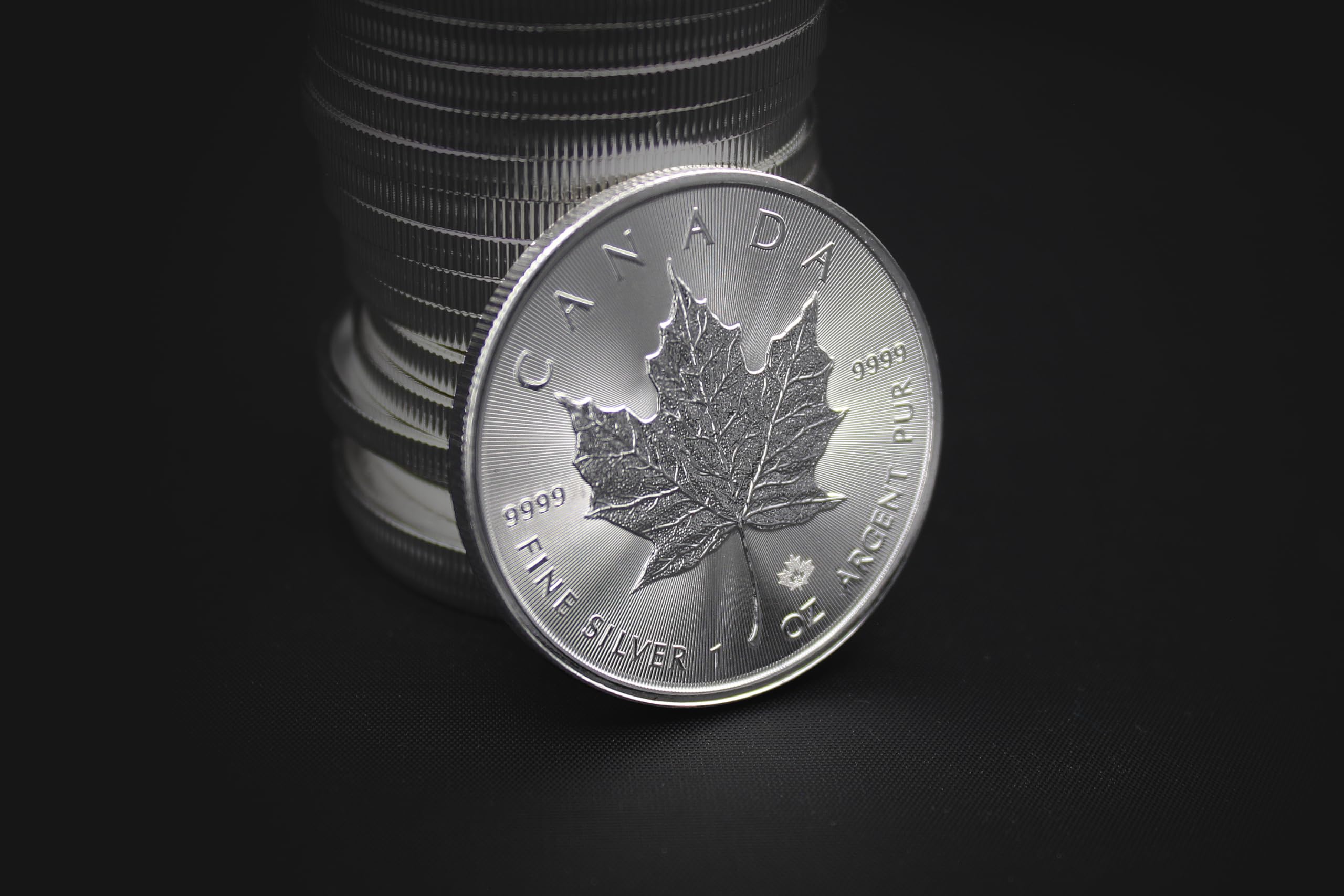 1988 - Present (Random Year) Lot of (10) 1 oz Silver Canadian Maple Leaf Coins Brilliant Uncirculated with Certificates of Authenticity $5 Seller BU