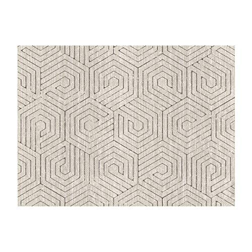 Carolina Creekhouse Camden FloorFlat | Decorative Vinyl Floor Covering | Lay Flat | Durable | No Curling Edges | Waterproof | Easy Clean | Wipeable | Eco-Friendly | 2’ x 3’ Mat | Black Beige