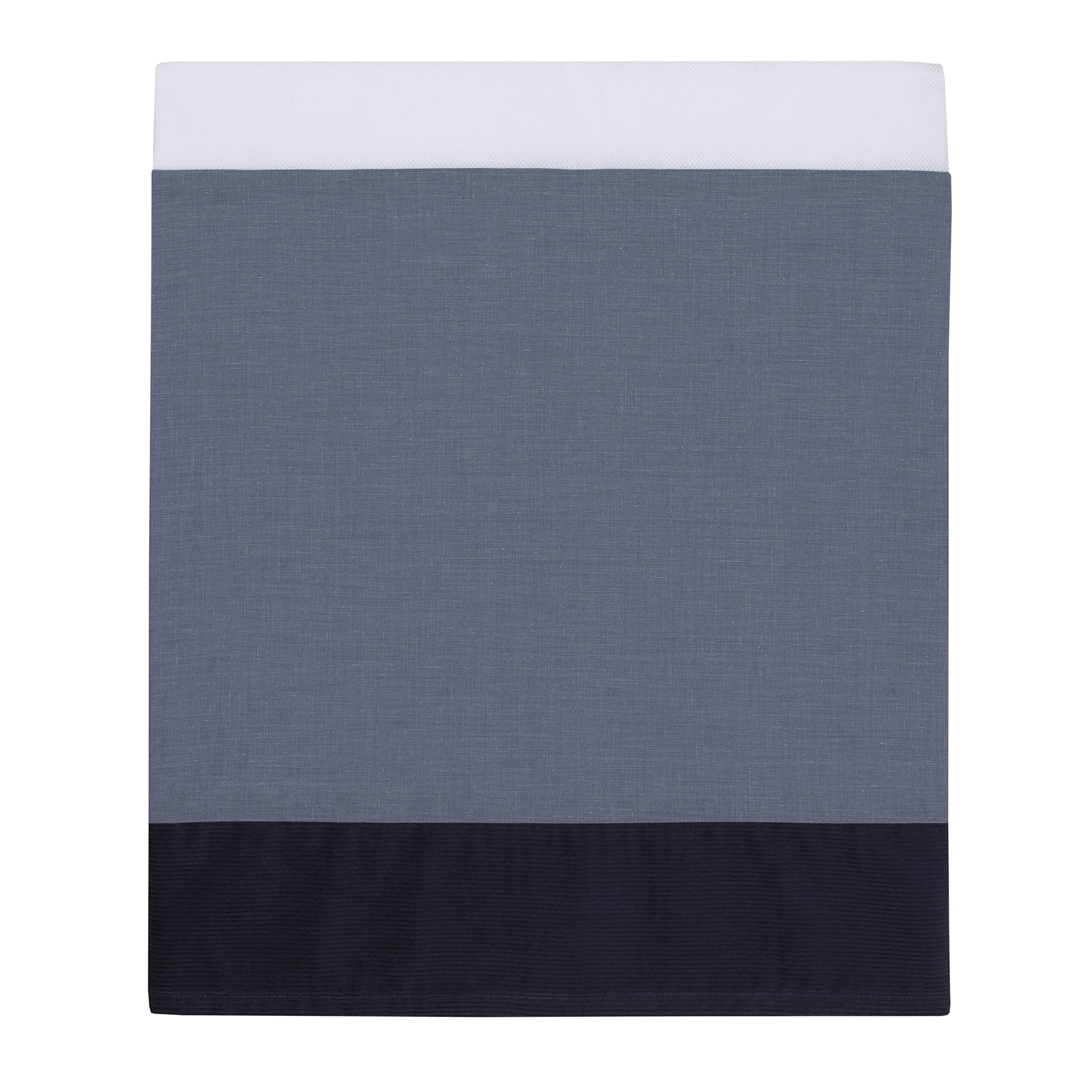 Nautica Nautical Adventure Blue & White Sailboat, Anchor, Waves, & Stripes 4Piece Nursery Crib Bedding Set - Comforter, 100% Cotton Fitted Crib Sheet, Crib Skirt, & Storage, Navy, Light Blue, White,