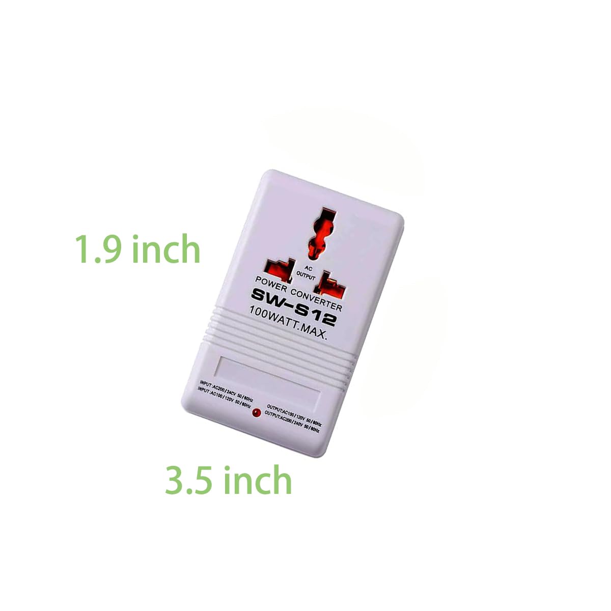 110V to 220V 100W Voltage Converter Travel Adapter, Power Converter AC 110V to 220V Step-Up & Down Voltage Converter Transformer