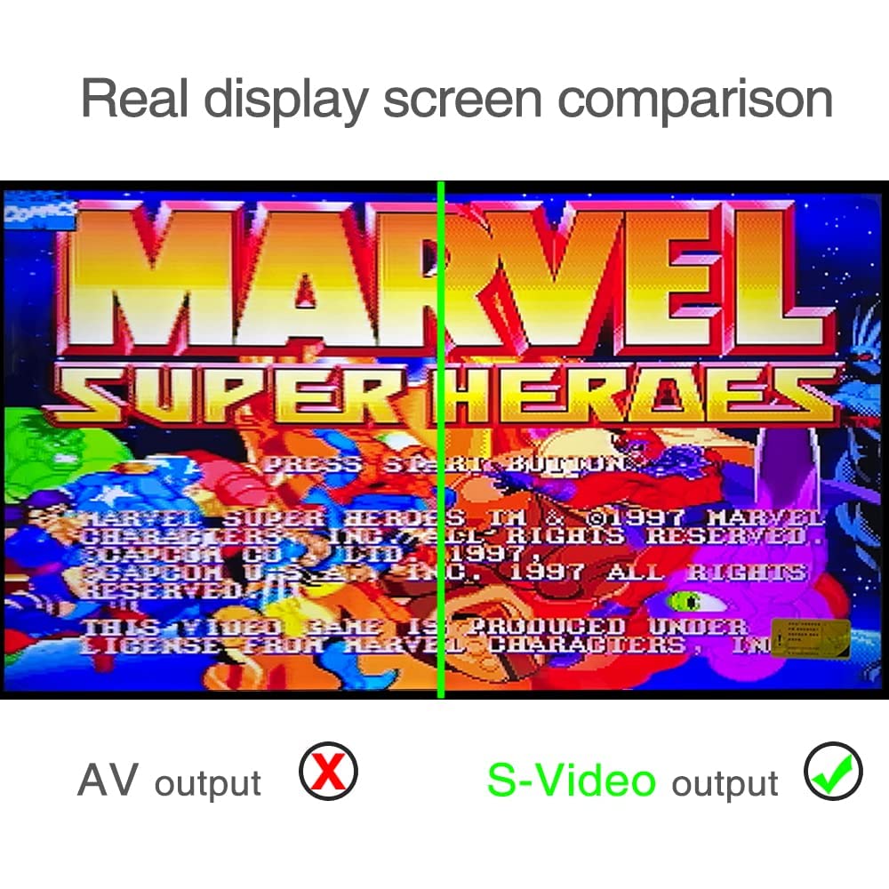 1080P Upscaler Adapter for All Saturn Console HDTV Converter Adapter S-Video Input 4:3/16:9 aspect ratio switching