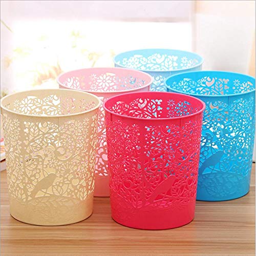 Daliuing Garbage Bin Hollow Trash can Swing Waste Basket for Kitchens, Home Offices, Kids Rooms