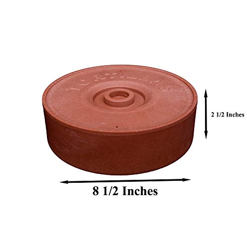 Caspian 8-1/2"Dia Brown Brick Color Tortilla Keeper/Warmer/Server Pancake Keeper with Lid, Food Container, Perfect for Keeping Tortillas, Pancakes, Waffles, Taco Warm, 1 Piece