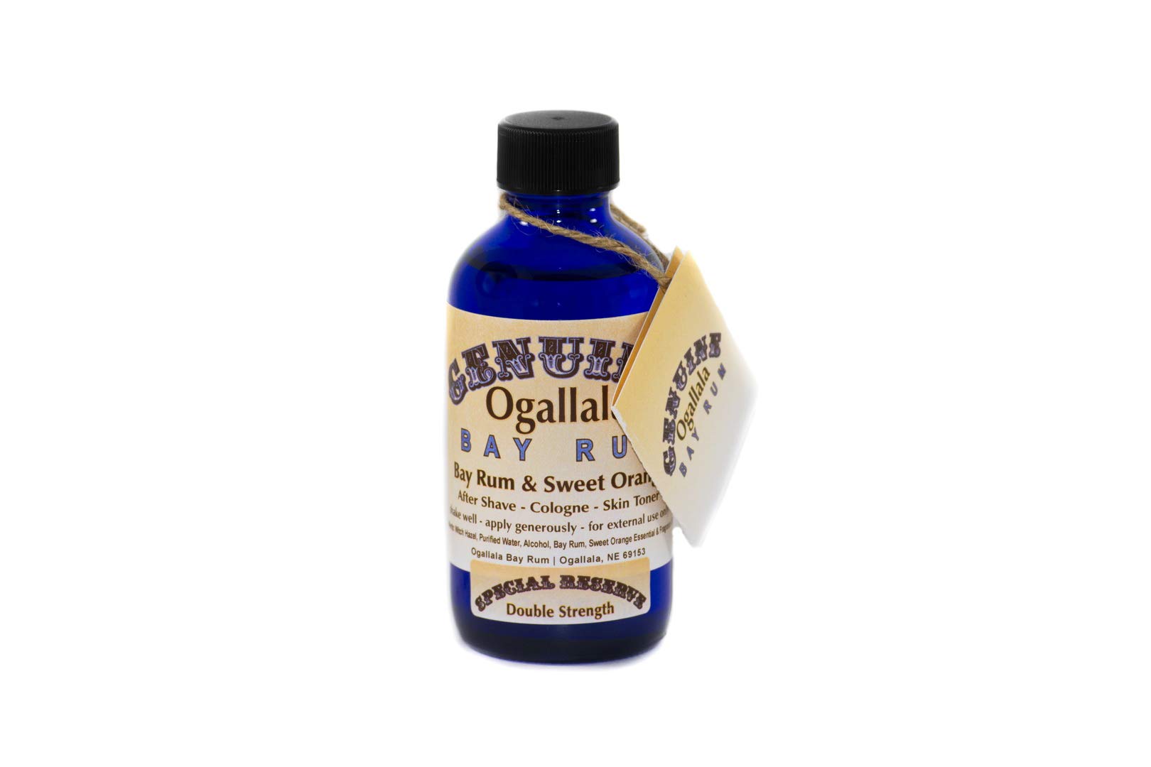 4 oz Genuine Ogallala Bay Rum – Double Strength Aftershave (Bay Rum and Sweet Orange)