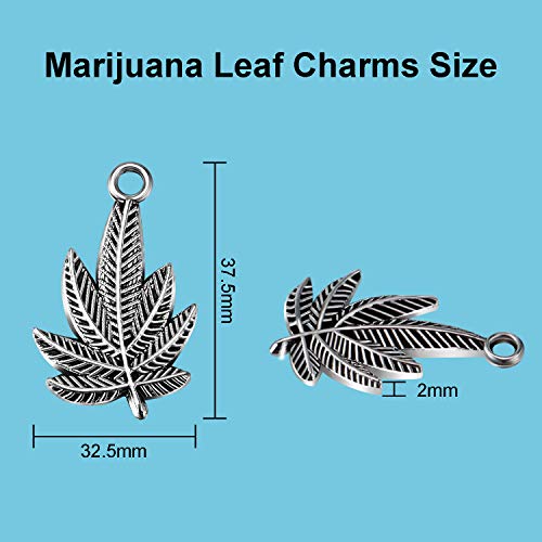 100 Pieces Maple Leaf Charms Antique Silver Leaf Charm Zinc Alloy Fall Leaf Pendant for DIY Earring Bracelet Necklace Jewelry Making, Antique Silver