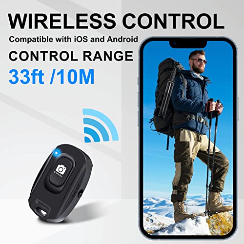 64 Inch Selfie Stick Tripod with Wireless Remote, Phone Tripod Stand Group Selfies/Live Streaming/Video Recording Compatible with All CellphonesâŚ