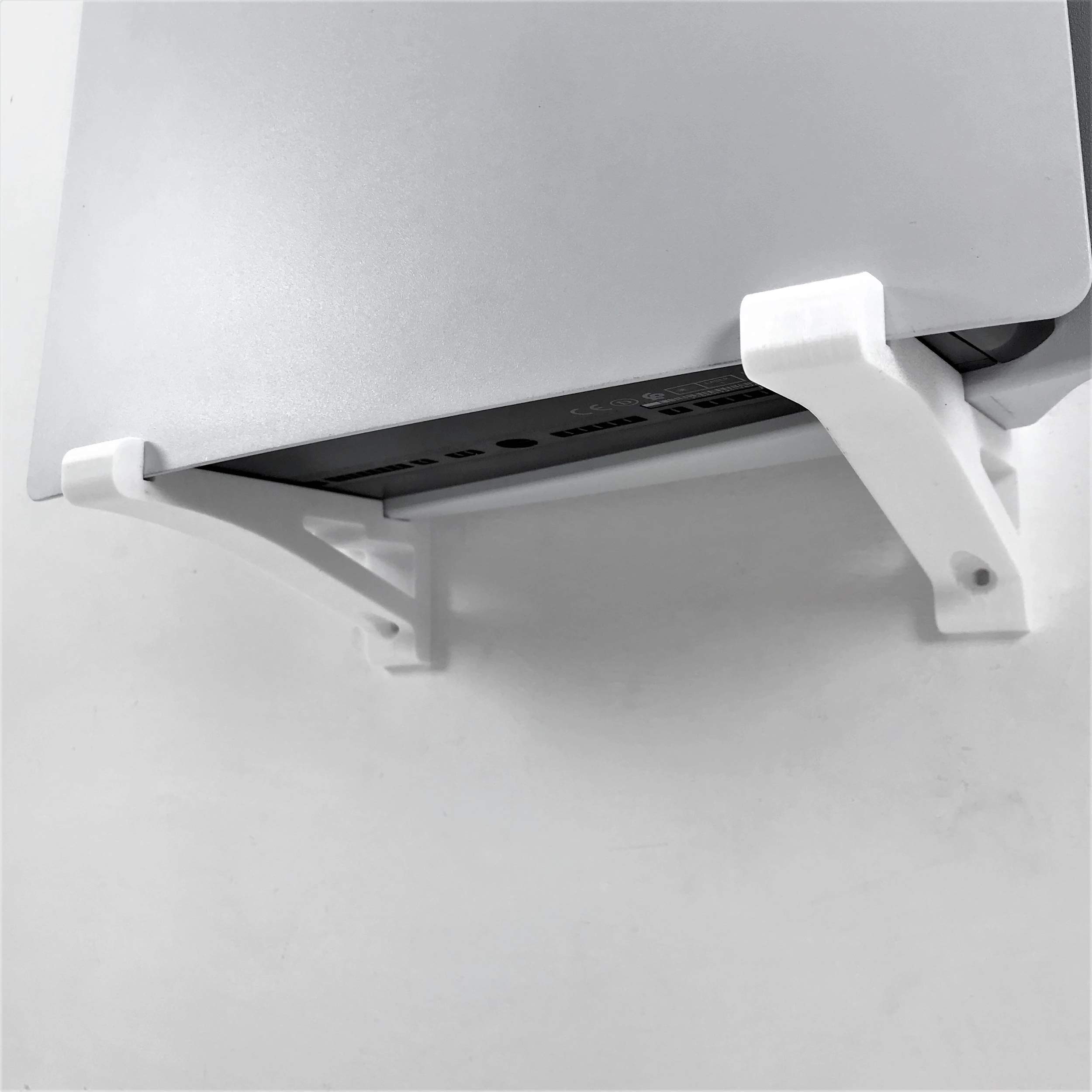 3D Cabin PS5 Wall Mount Wall Bracket Holder Stand for Play Station 5 Disc Triple Support Any Orientation White Right