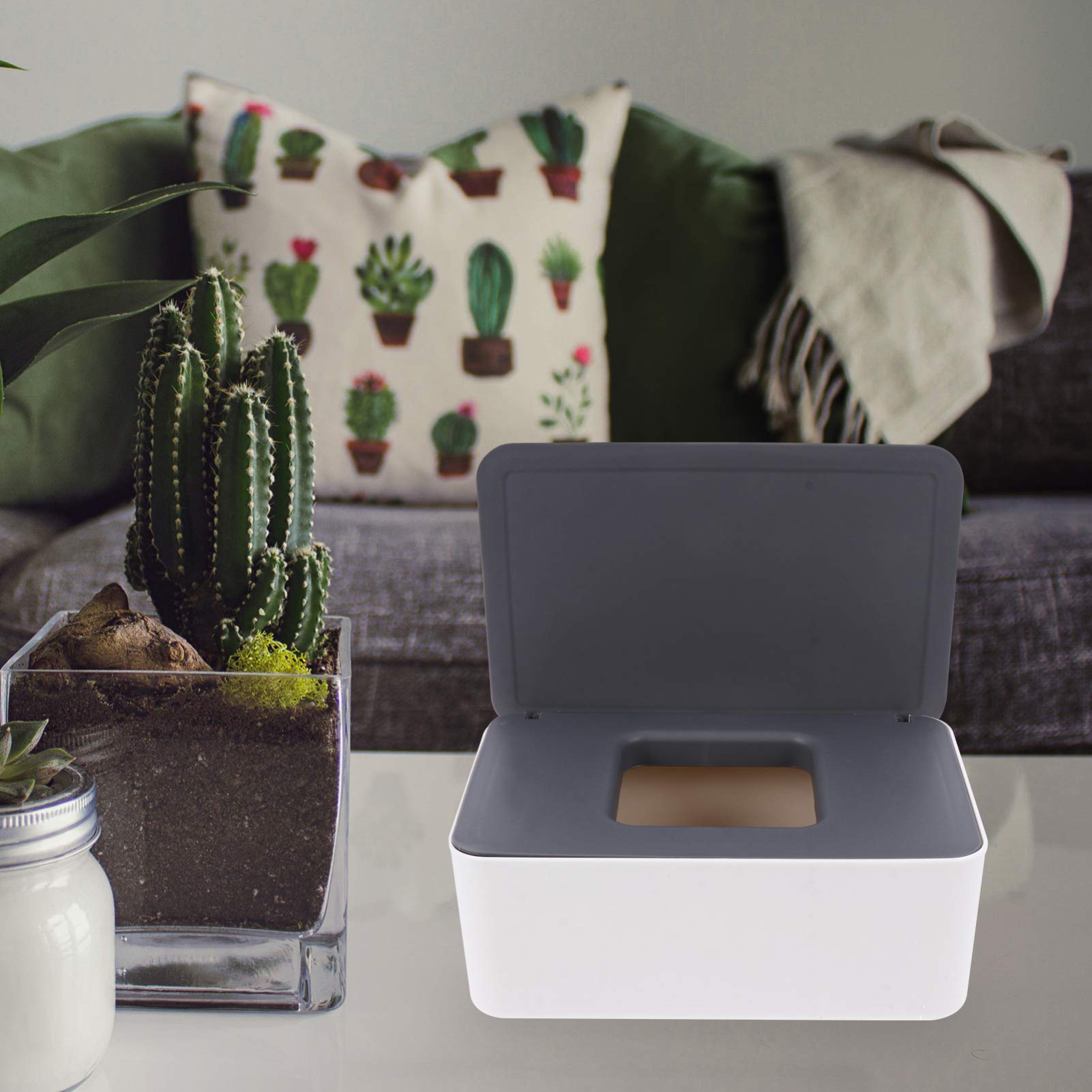 1pc Storage Box Plastic Tissue Case Dispenser Holder with Lid Dispenser Holder