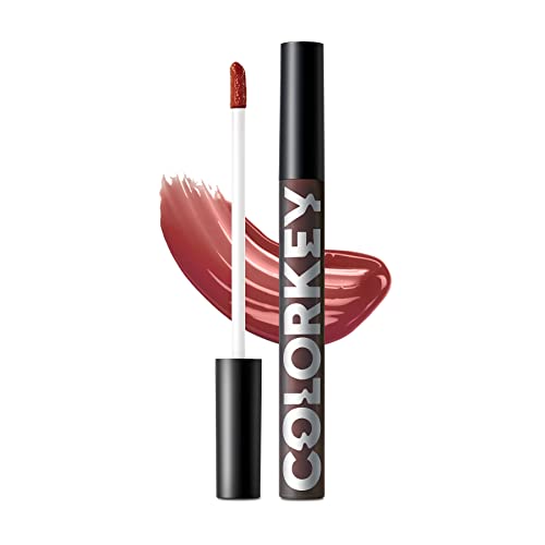 COLORKEY Lip Gloss Mirror Series, Hydrating Lip Gloss with Essential oil, High Shine Glossy Lip Tint, Hydrated & Fuller-looking Lips, Long-Lasting Liquid Lipstick (B705)