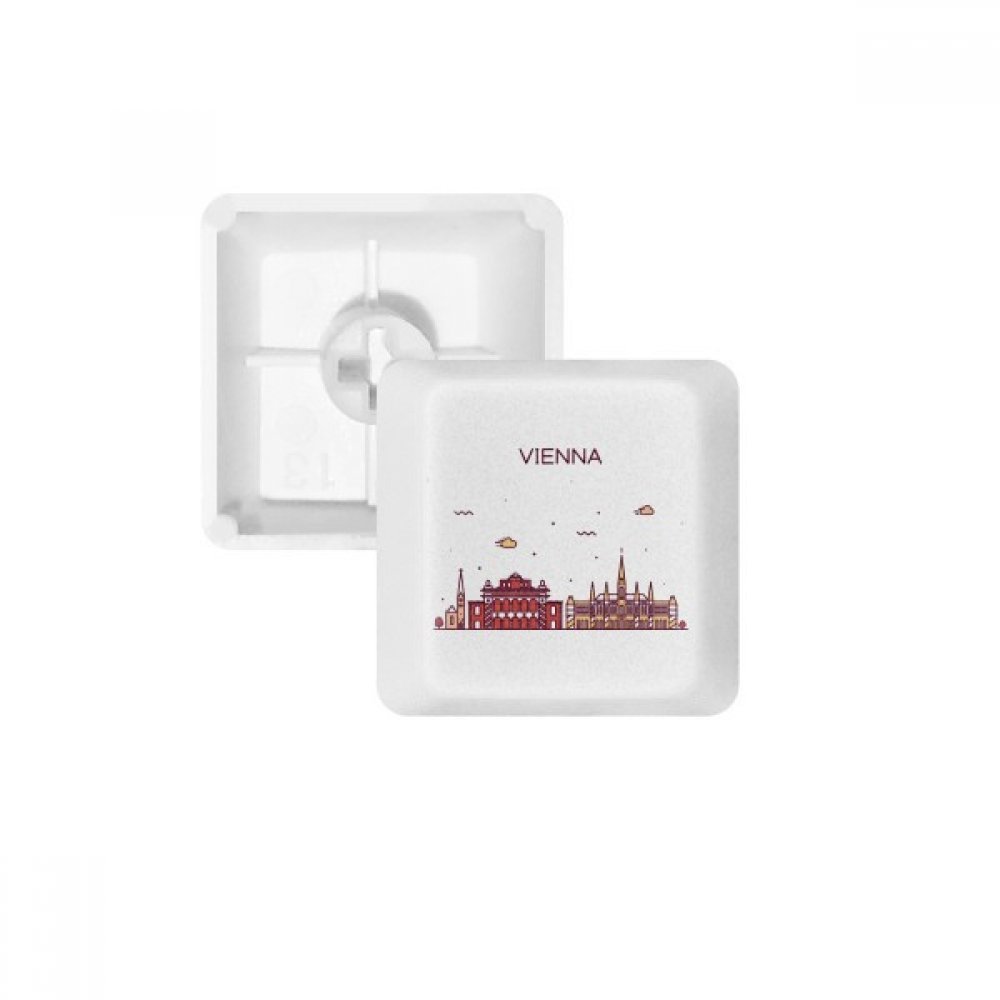 DIYthinker Vienna Austria Flat Landmark Pattern Keycap Mechanical Keyboard PBT Gaming Upgrade Kit