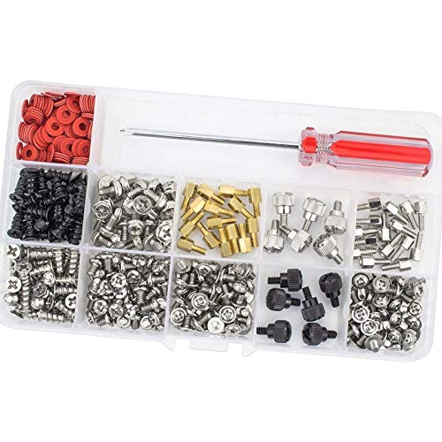 300 Pcs Personal for Computer Screw Standoffs Set Assortment Kit for Hard Drive for Computer Case Motherboard Fan Power - (Size: M3/ As Shown) SCRW-103674