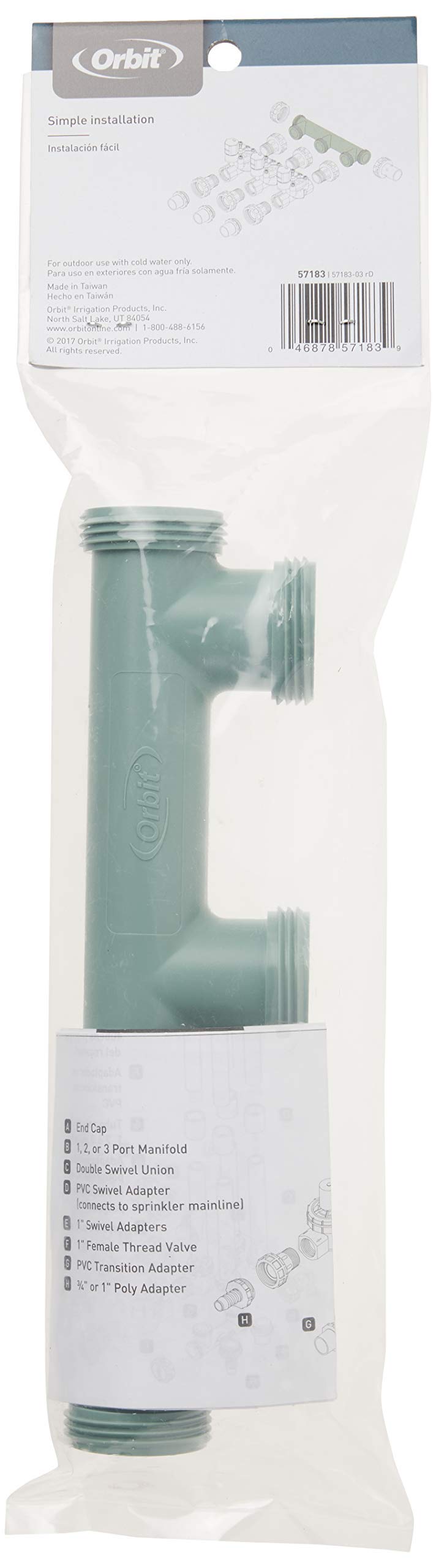2-Pack Orbit 57183 3-Port Manifold Irrigation System