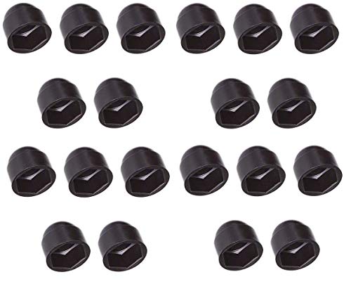20X HEX NUT Cover Cap M4 to M30 Protection Bolt Round Hexagon Dome Black Screw Head CAR Plastic (Diameter M8 / Hex 13mm)