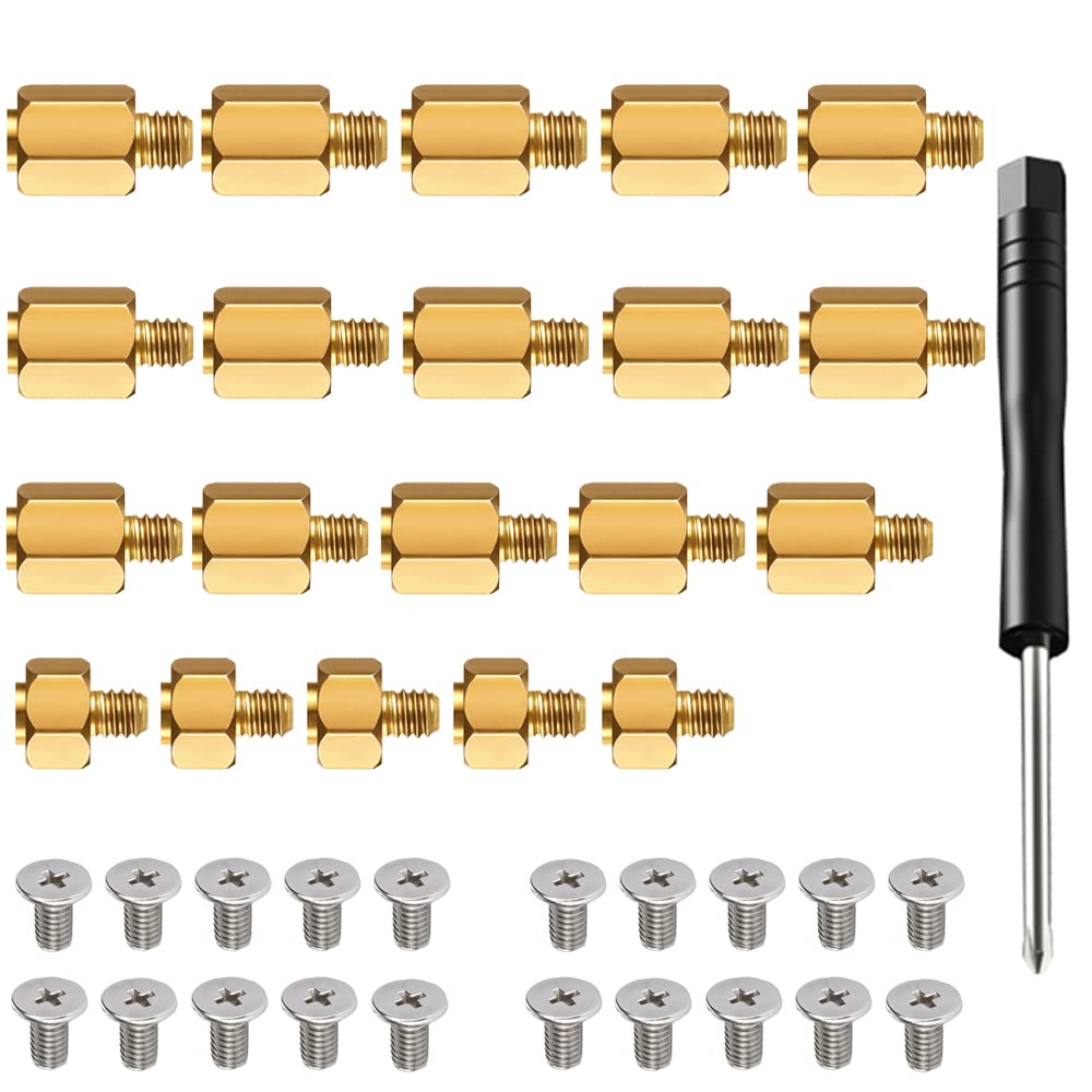M.2 SSD Mounting Screws Kit for PS5 and Asus Gigabyte ASRock Msi Motherboards Copper(40pcs)