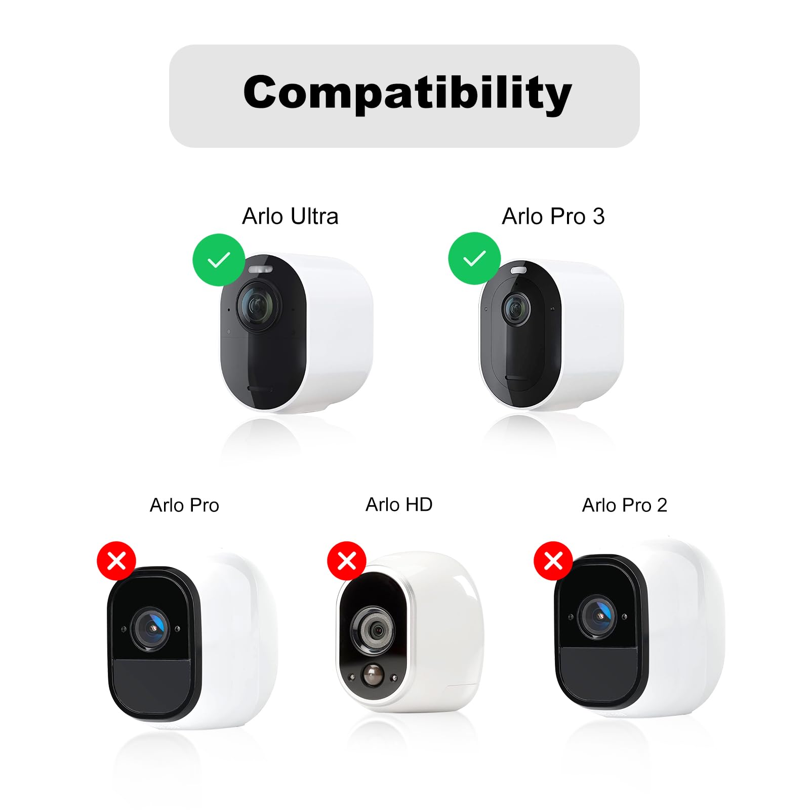 10ft Charging Cable for Arlo Ultra/Ultra 2 and Arlo Pro 3/Pro4 , Indoor Outdoor Magnetic Power Cord with Charger Adapter - 2pack Black (NOT Compatible with Arlo Essential Spotlight)